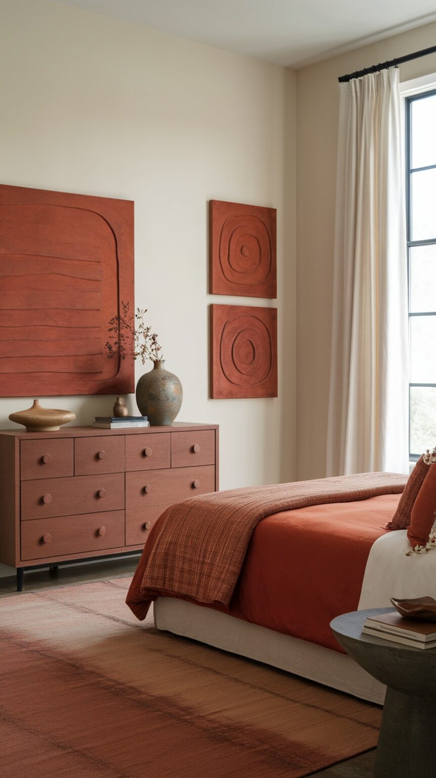 9 Modern Luxury Burnt Sienna Bedroom Ideas