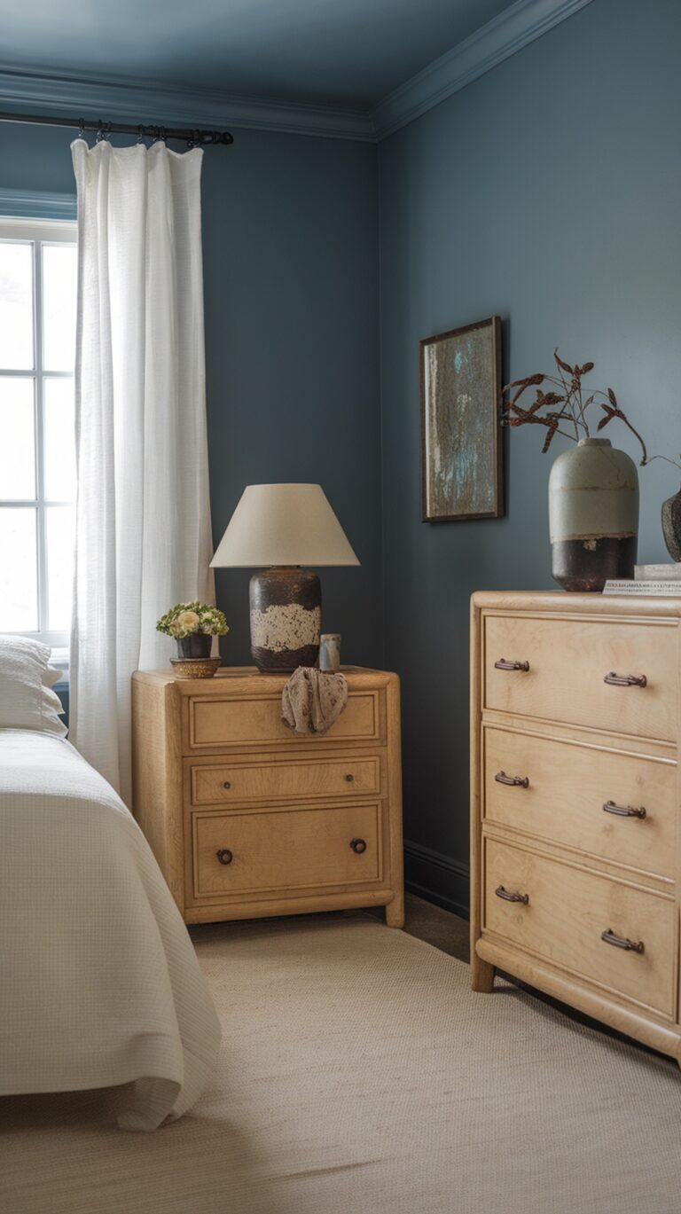 18 Beautiful Earthy Dusty Blue Bedroom Ideas for a Soothing Retreat