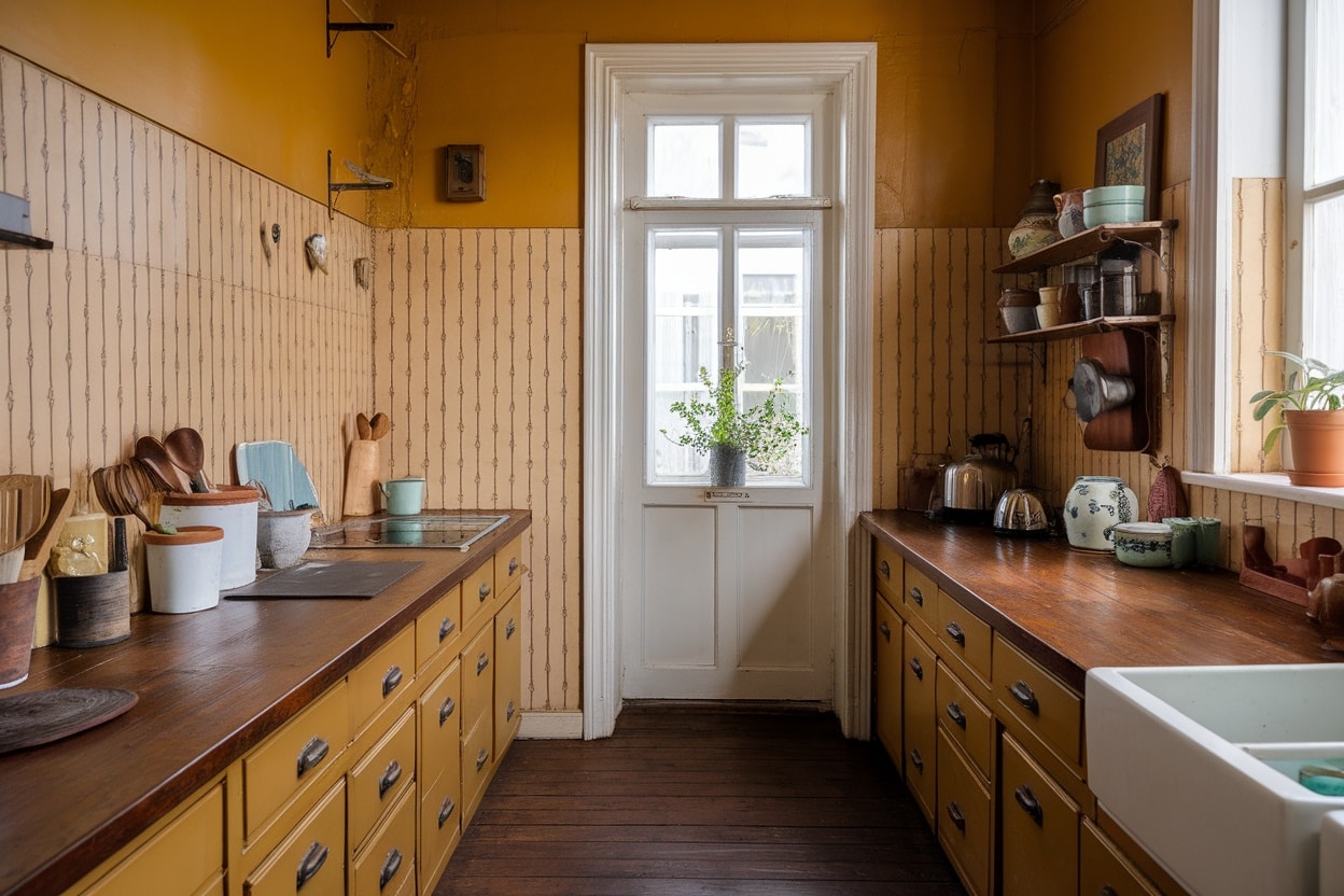 11 Vintage Mustard Yellow Kitchen Cabinets For A Timeless Feel