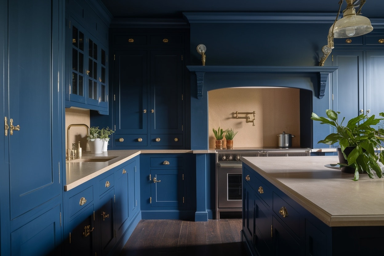 11 Moody Indigo Kitchen Cabinets Ideas