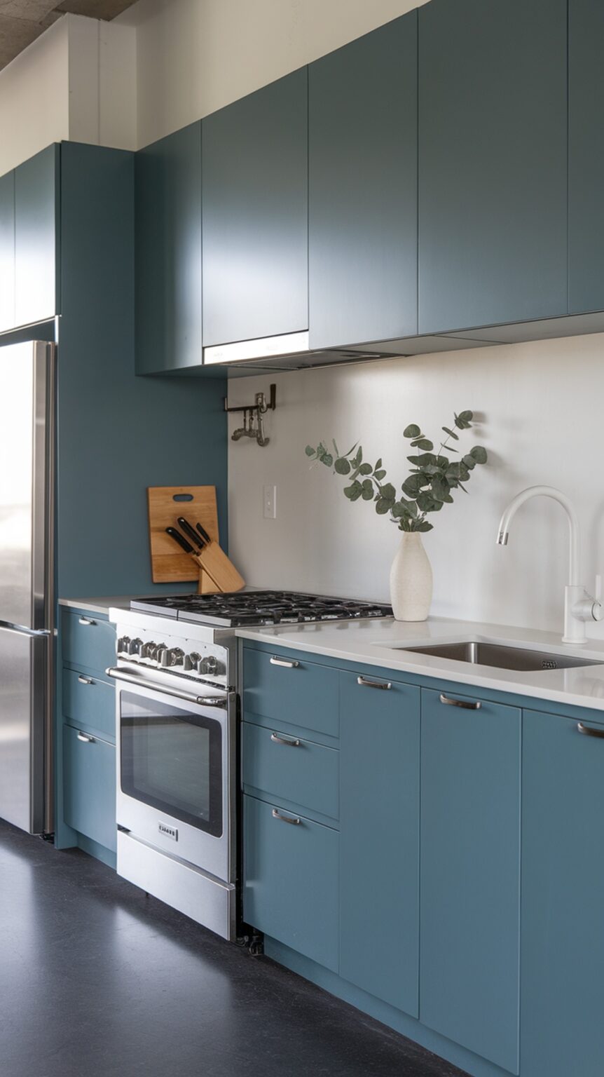 13 Modern Dusty Blue Kitchen Cabinets With A Unique Twist – Home ...