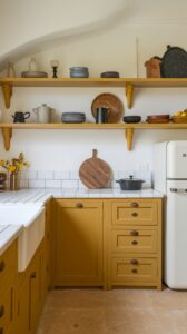 11 Vintage Mustard Yellow Kitchen Cabinets For A Timeless Feel
