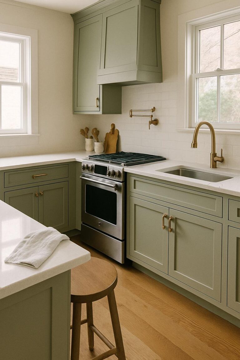 Evergreen Fog - 5 Kitchen Cabinets For A Fresh And Cozy Look