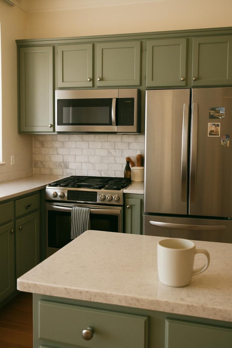 Evergreen Fog - 5 Kitchen Cabinets For A Fresh And Cozy Look