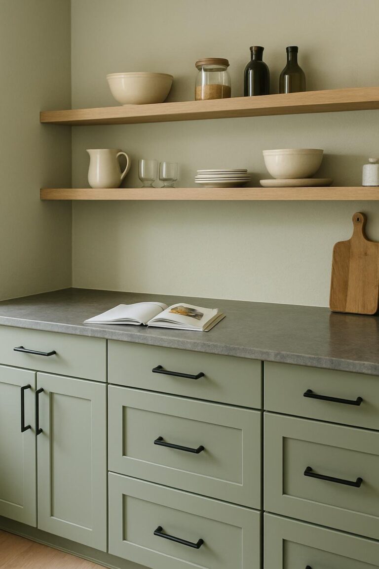 Evergreen Fog - 5 Kitchen Cabinets For A Fresh And Cozy Look