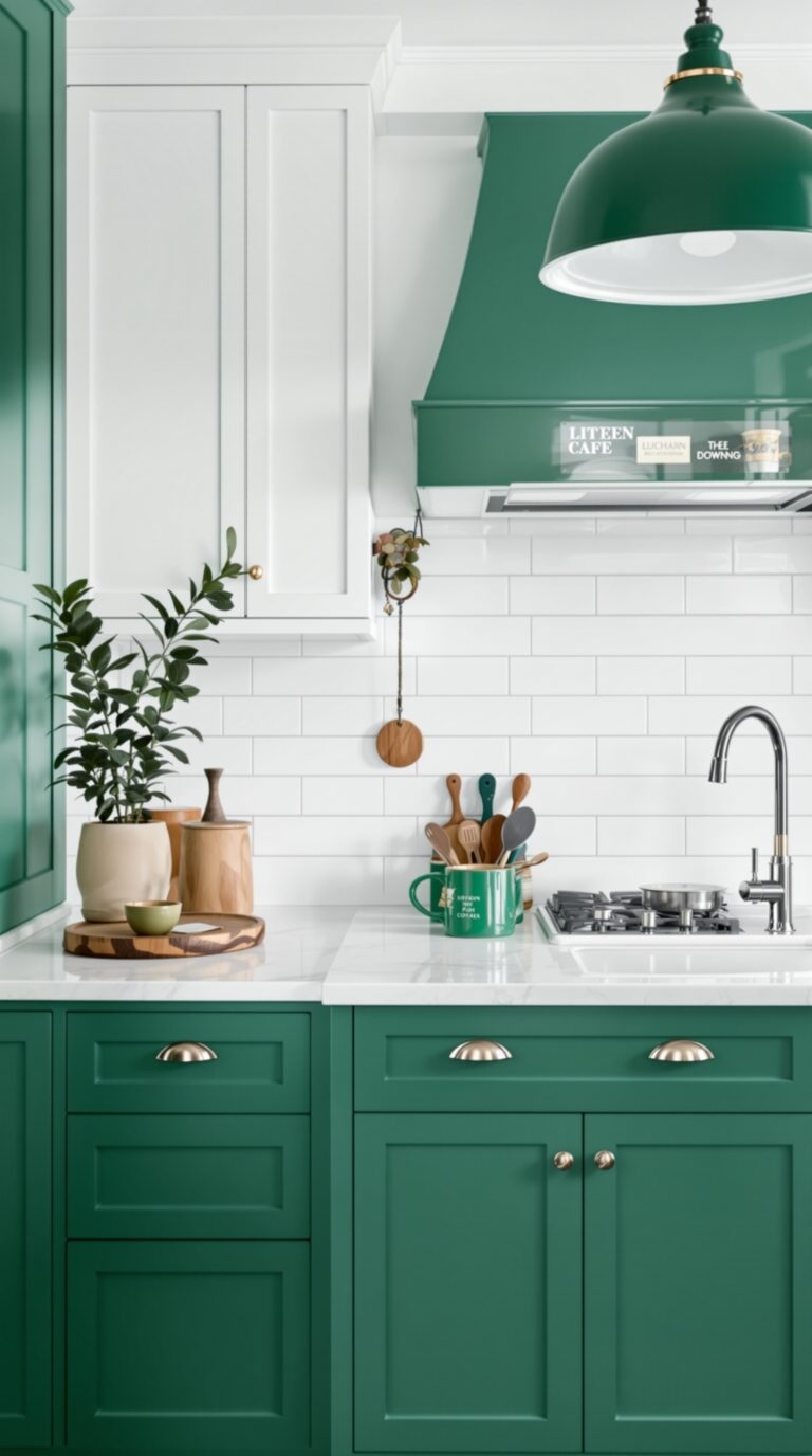 13 Stunning Emerald Green Kitchen Ideas for a Luxe Makeover