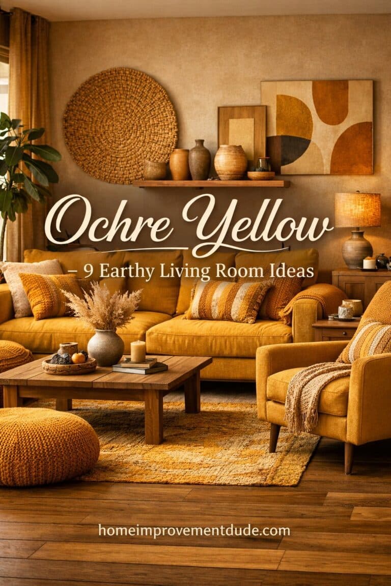 9 Inspiring Earthy Ochre Yellow Living Room Ideas
