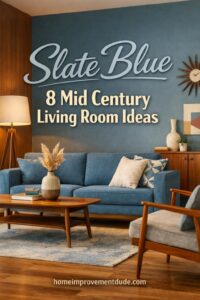 8 Mid-Century Slate Blue Living Room Ideas You’ll Love