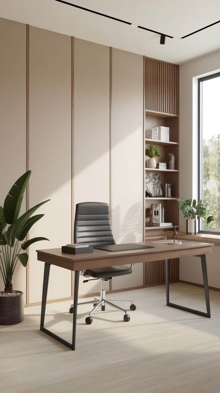 5 Stunning Accessible Beige Home Office Ideas for a Cozy Workspace