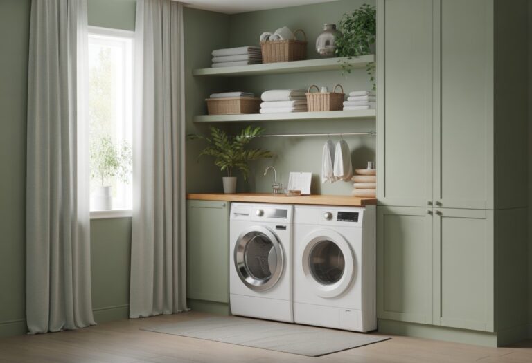 15 Serene Sage Green Laundry Room Ideas for a Tranquil Space