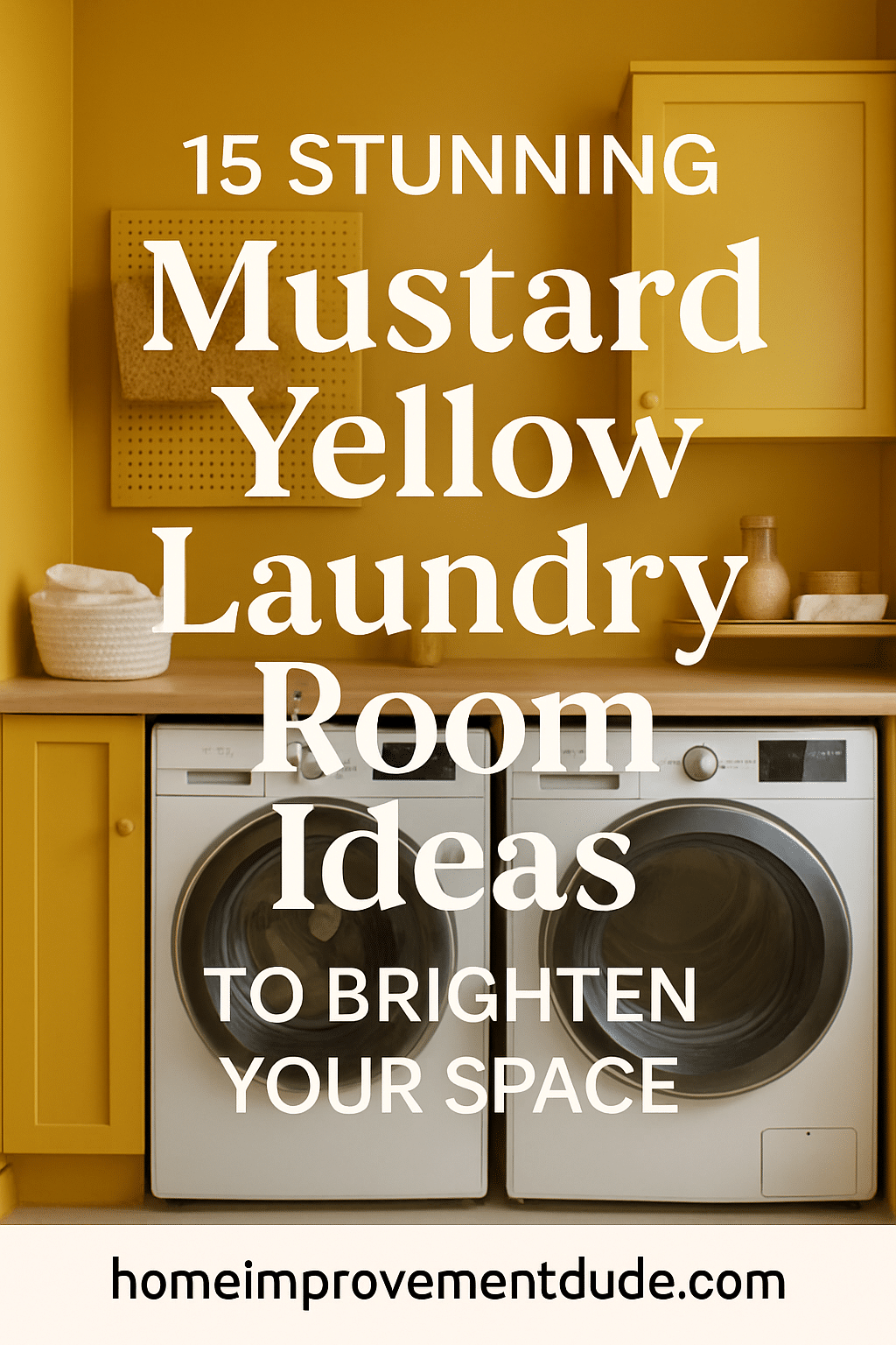 15 Stunning Mustard Yellow Laundry Room Ideas to Brighten Your Space