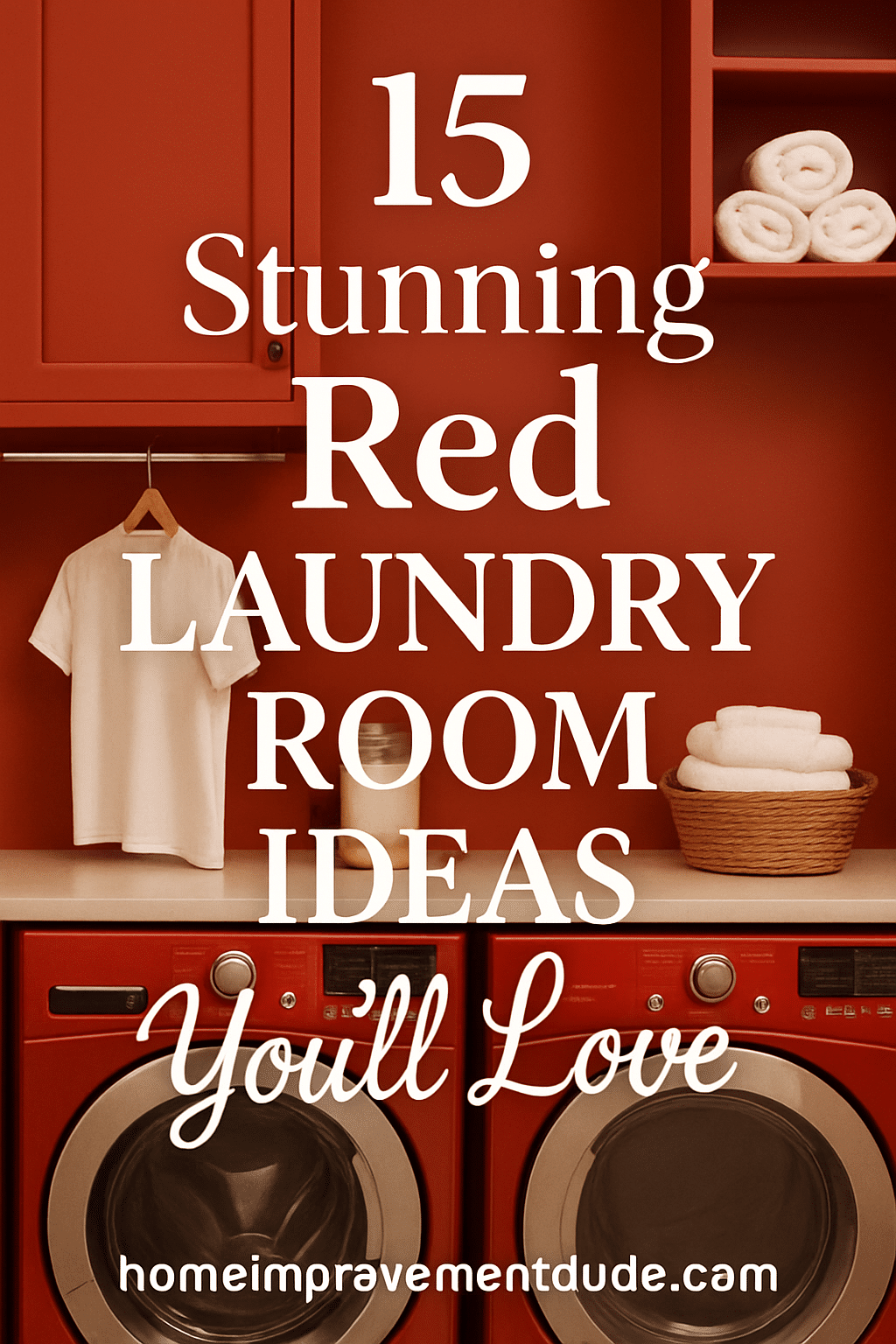 15 Stunning Red Laundry Room Ideas You’ll Love