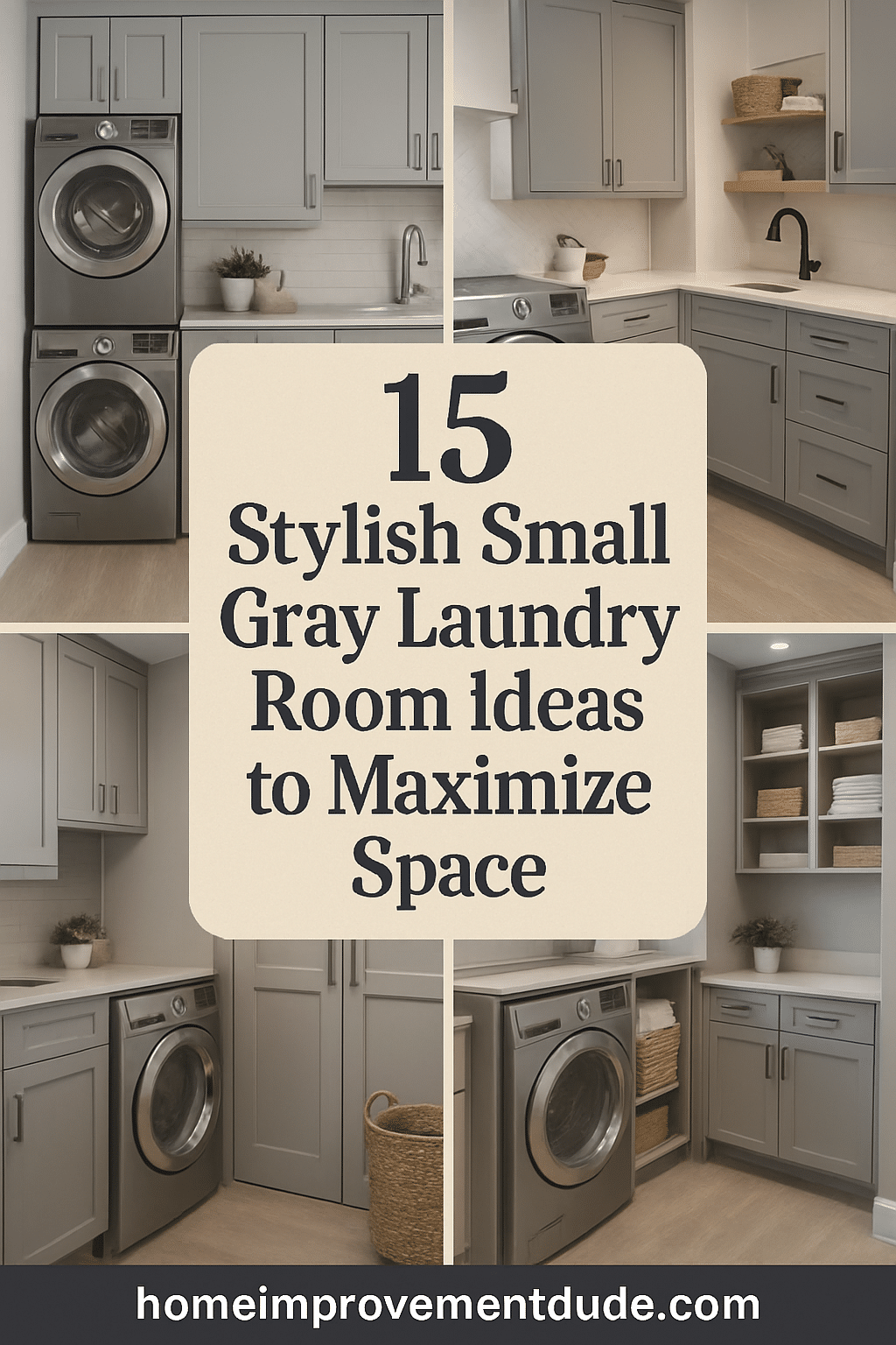 15 Stylish Small Gray Laundry Room Ideas to Maximize Space